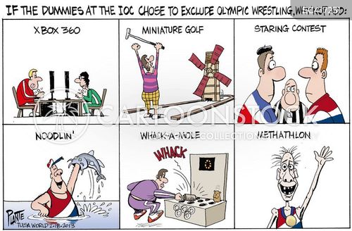 No-olympic-wrestling Cartoons and Comics - funny pictures from CartoonStock