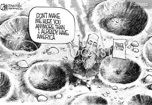 Truce Offer Cartoons and Comics - funny pictures from CartoonStock