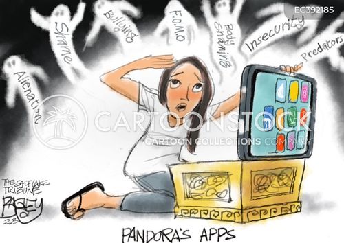 Pandora's Apps Cartoons and Comics - funny pictures from CartoonStock