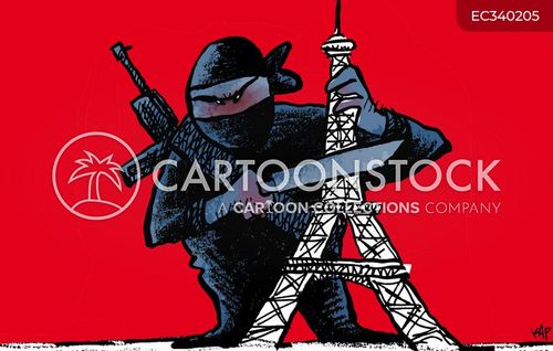 Parisian Landmark Cartoons and Comics - funny pictures from CartoonStock