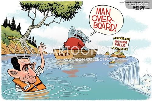 Paul Ryan In Water Cartoons and Comics - funny pictures from CartoonStock