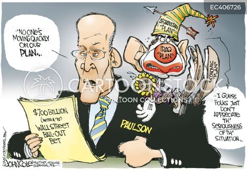 Paulson Plan Cartoons and Comics - funny pictures from CartoonStock