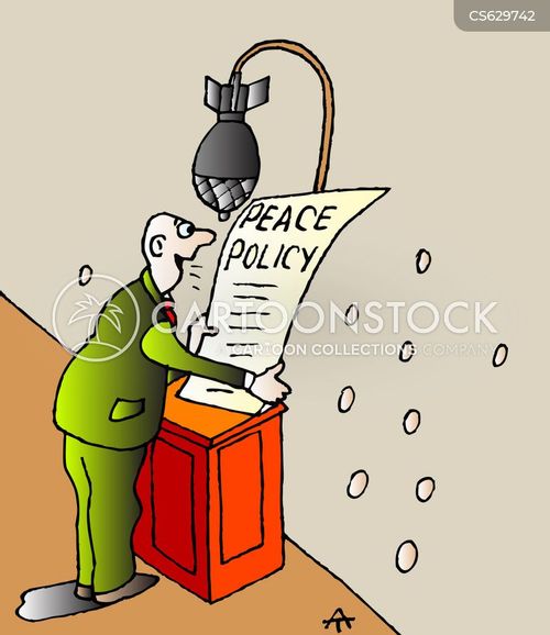 Peace Charade Cartoons and Comics - funny pictures from CartoonStock