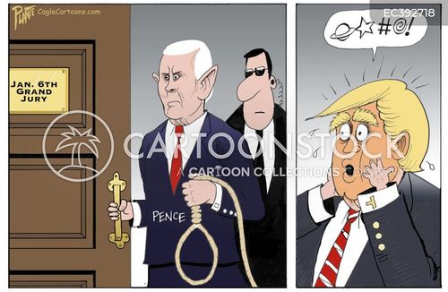 Pence Will Testify Cartoons and Comics - funny pictures from CartoonStock