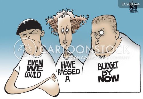 Budget Standoff Cartoons and Comics - funny pictures from CartoonStock