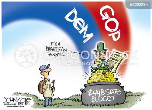 Bipartisan Funding Cartoons and Comics - funny pictures from CartoonStock