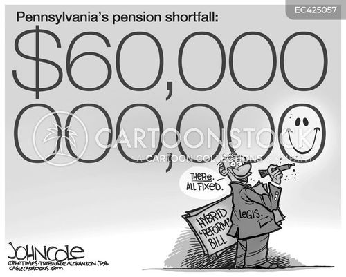 Pension Shortfall Cartoons and Comics - funny pictures from CartoonStock