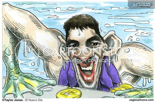 Olympic Swimmer Cartoons and Comics - funny pictures from CartoonStock