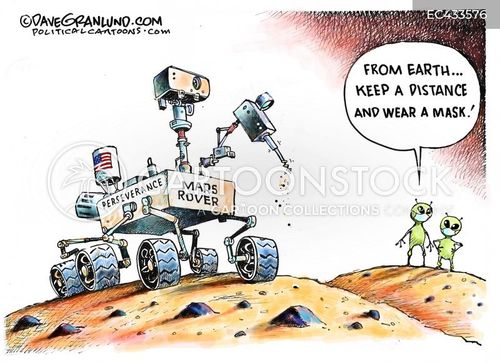 Perseverance Landing Cartoons and Comics - funny pictures from CartoonStock