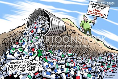 Plastic Pollution Cartoons and Comics - funny pictures from CartoonStock