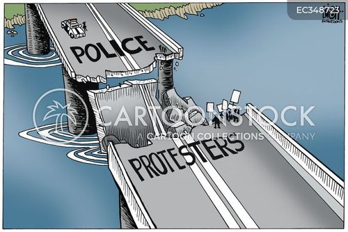 Police Clashes Cartoons and Comics - funny pictures from CartoonStock