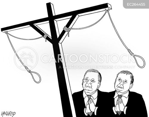 Gallows Cross Cartoons and Comics - funny pictures from CartoonStock