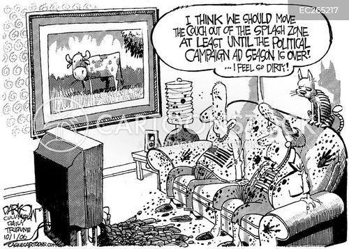 Political Tv Ads Cartoons and Comics - funny pictures from CartoonStock