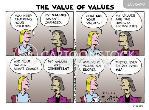 Values-driven Cartoons and Comics - funny pictures from CartoonStock