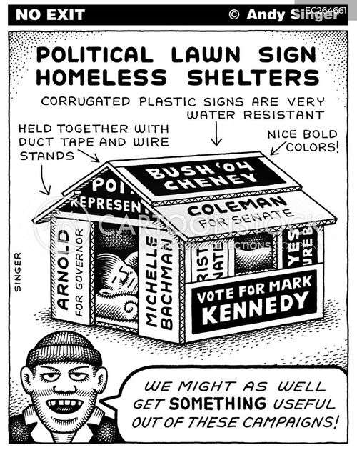 Lawn Sign Cartoons and Comics - funny pictures from CartoonStock