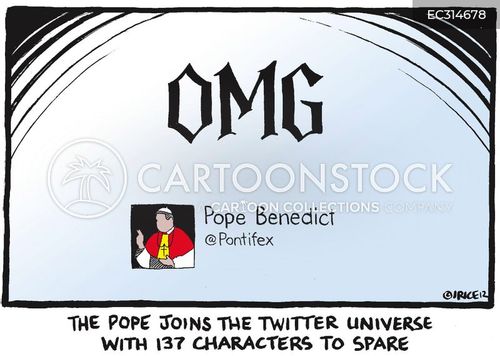 Pope-on-twitter Cartoons and Comics - funny pictures from CartoonStock