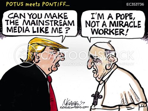 Pope Vs. President Cartoons and Comics - funny pictures from CartoonStock