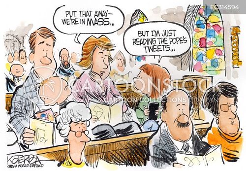 Pope-on-twitter Cartoons and Comics - funny pictures from CartoonStock