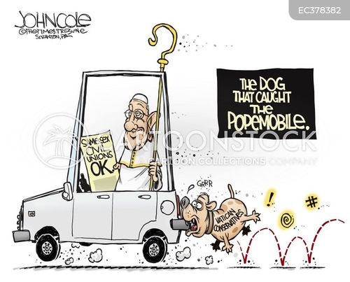 Popemobile Cartoons and Comics - funny pictures from CartoonStock