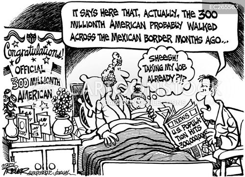 Crossing The Border Cartoons and Comics - funny pictures from CartoonStock