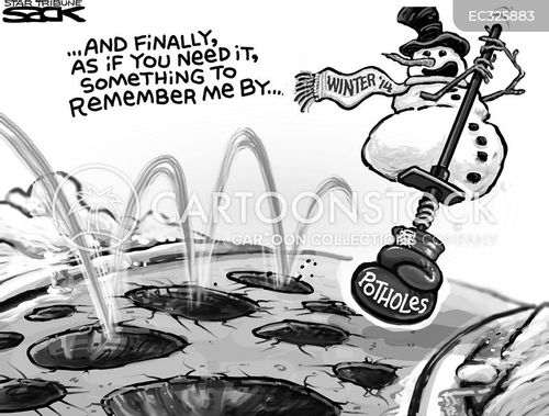 Asphalt Damage Cartoons and Comics - funny pictures from CartoonStock