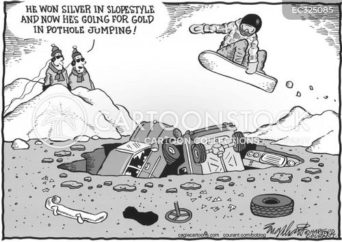 Potholes Cartoons and Comics - funny pictures from CartoonStock