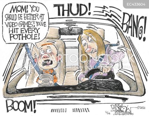 Challenging Road Cartoons and Comics - funny pictures from CartoonStock