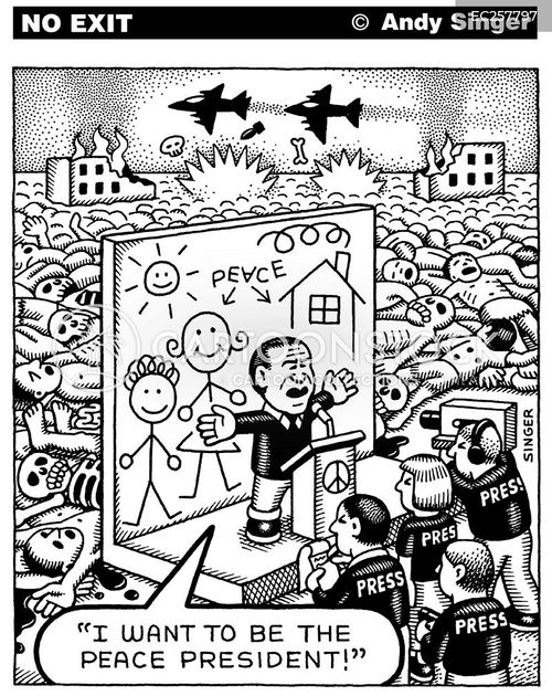 Peace Laureate Cartoons and Comics - funny pictures from CartoonStock