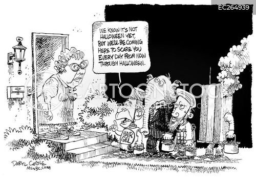 Scary Visits Cartoons and Comics - funny pictures from CartoonStock