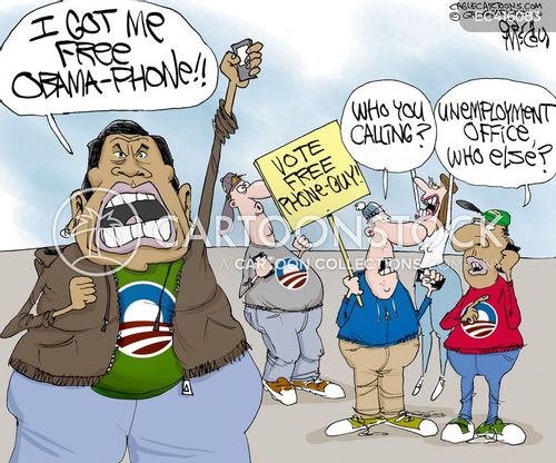 Obama Phone Cartoons and Comics - funny pictures from CartoonStock