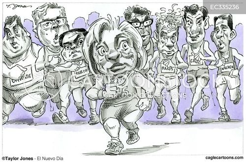 Political Marathon Cartoons and Comics - funny pictures from CartoonStock
