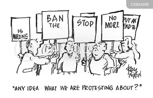 Protesting Cartoons and Comics - funny pictures from CartoonStock