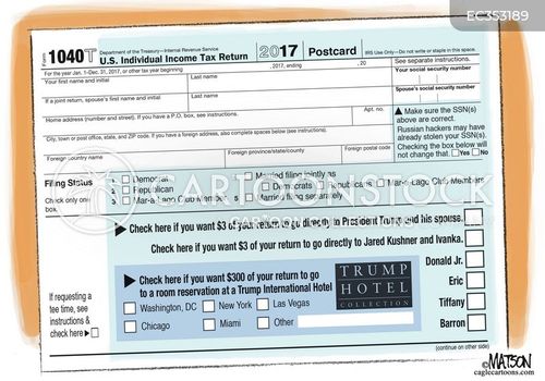 Irs Form 1040 Trump Cartoons and Comics - funny pictures from CartoonStock