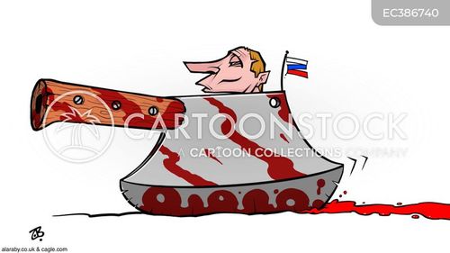 Butcher Of Bucha Cartoons and Comics - funny pictures from CartoonStock