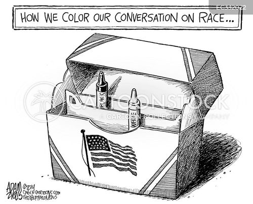 Race Conversation Cartoons and Comics - funny pictures from CartoonStock