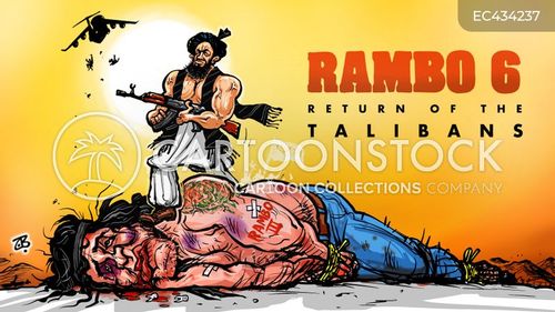 Rambo First Blood Cartoons and Comics - funny pictures from CartoonStock