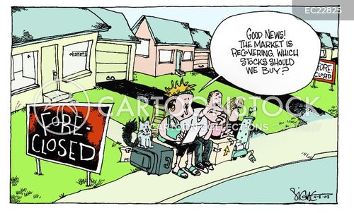 Foreclosed House Cartoons and Comics - funny pictures from CartoonStock
