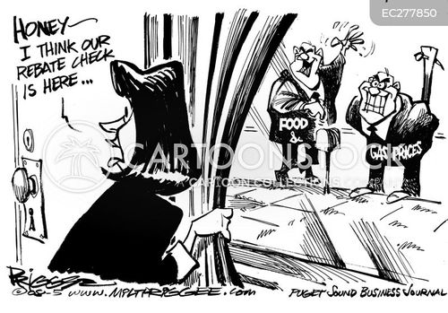 Rebate Check Cartoons and Comics - funny pictures from CartoonStock