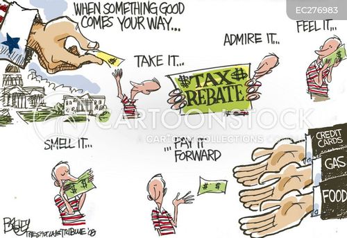 Rebate Check Cartoons and Comics - funny pictures from CartoonStock