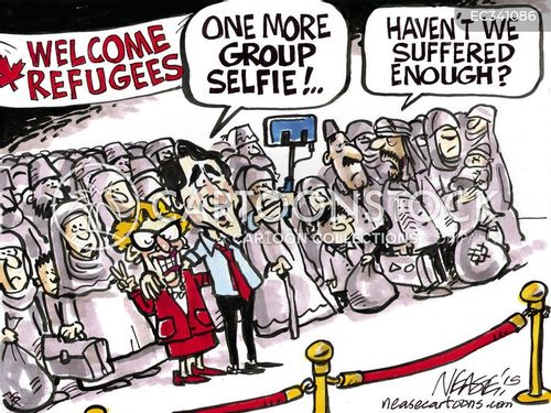 Refugee Women Cartoons and Comics - funny pictures from CartoonStock