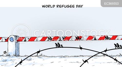 Refugees World Cartoons and Comics - funny pictures from CartoonStock