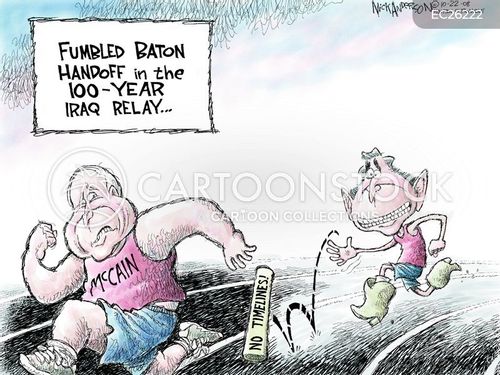 Passing The Baton Cartoons and Comics - funny pictures from CartoonStock