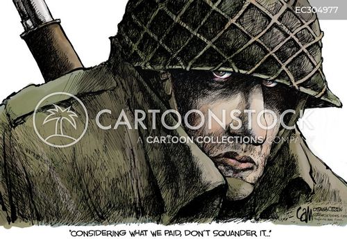 Military Sacrifice Cartoons and Comics - funny pictures from CartoonStock