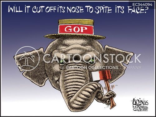 Gop Looks Spineless Cartoons and Comics - funny pictures from CartoonStock