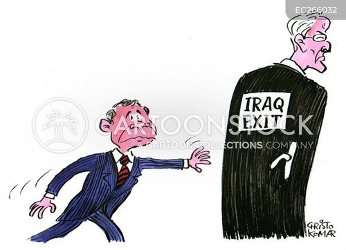 Exit Iraq Cartoons and Comics - funny pictures from CartoonStock