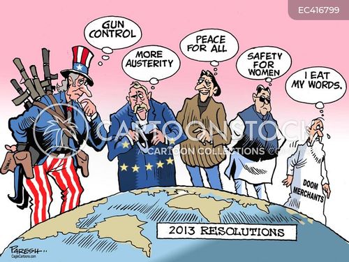 Economic Resolutions Cartoons and Comics - funny pictures from CartoonStock