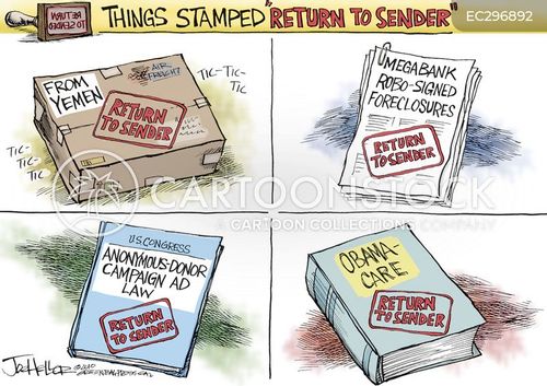 Return To Sender Cartoons and Comics - funny pictures from CartoonStock