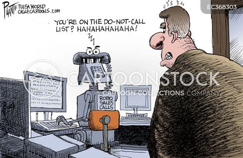 Call Blocking Cartoons and Comics - funny pictures from CartoonStock
