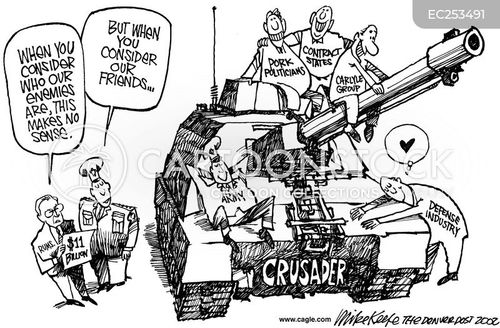 Rumsfeld Crusader Cartoons and Comics - funny pictures from CartoonStock
