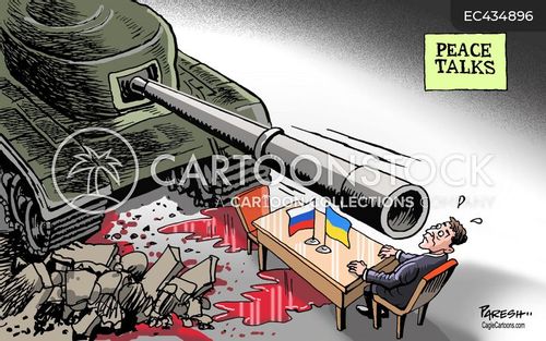 Peace Talks Cartoons and Comics - funny pictures from CartoonStock